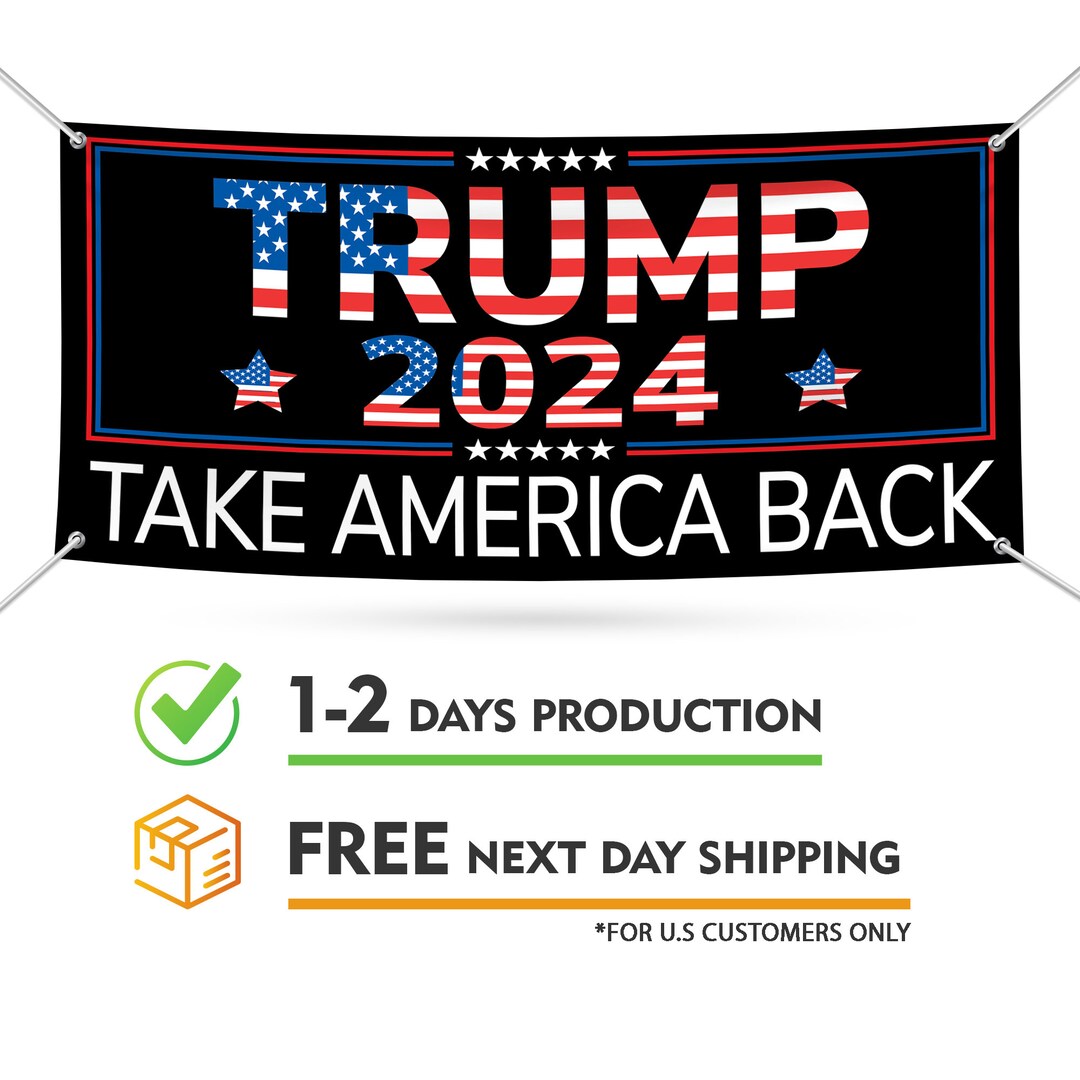 Trump 2024 Banner Sign, 13 Oz Heavy Duty Waterproof Donald Trump for ...