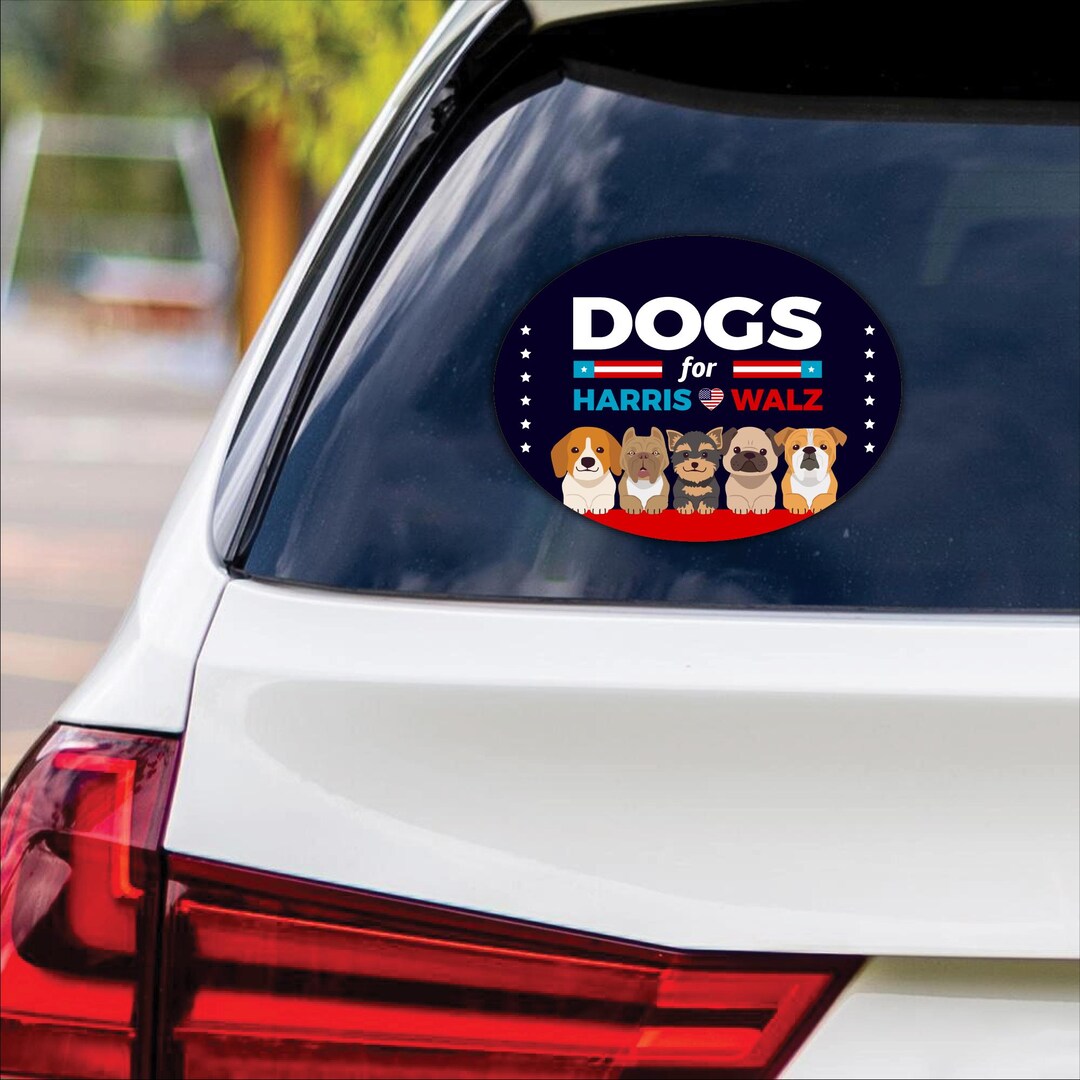 Dogs for Harris Walz Sticker Vinyl Decal, Harris for President 2024 ...