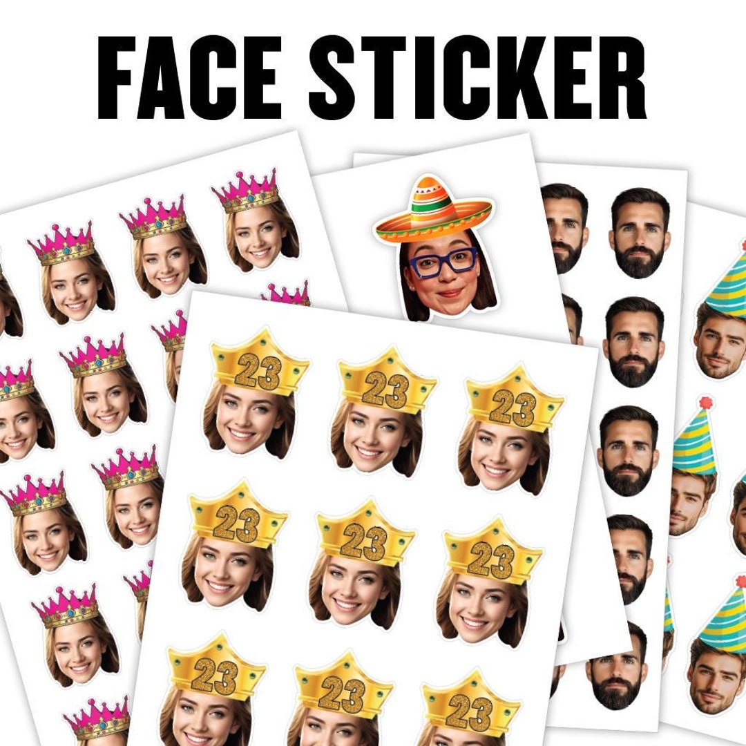Personalized Face Stickers, Custom Photo, Logo, Favor Stickers ...