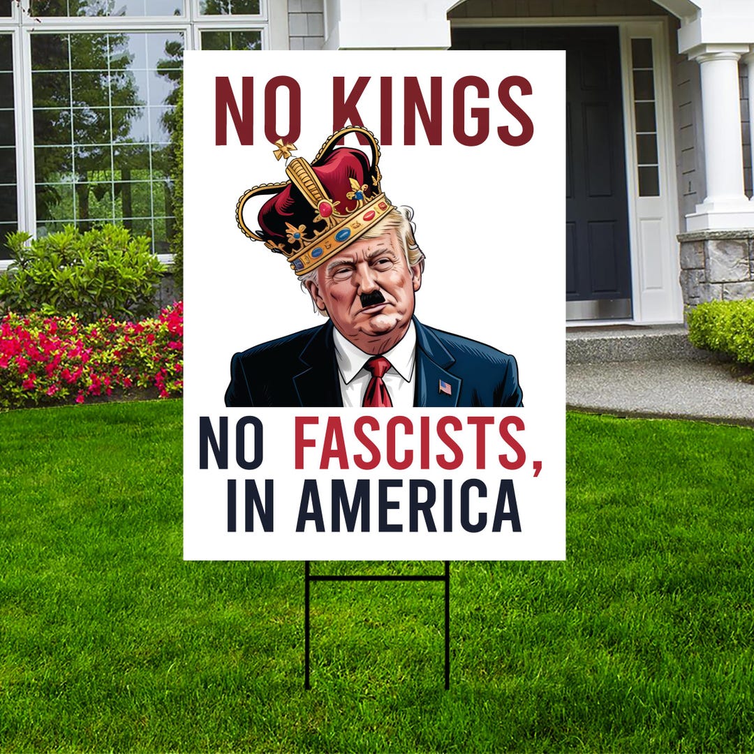 No Kings in America Yard Sign - Resist Hate Lawn Sign, Anti-trump Sign ...