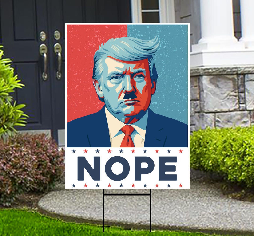 Resistance Nope to Fascism Yard Sign - Resist Hate Lawn Sign, Anti ...