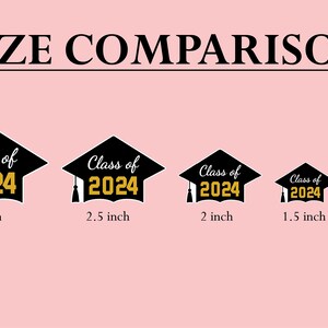 Personalized Graduation 2024 Hat Stickers, Custom Grad Cap 2024 ...