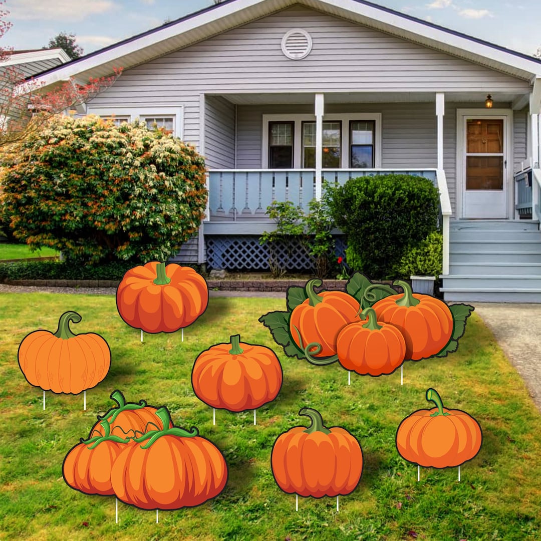 Thanksgiving Yard Sign Decorations Cutouts, Pumpkin Fall Harvest Autumn ...