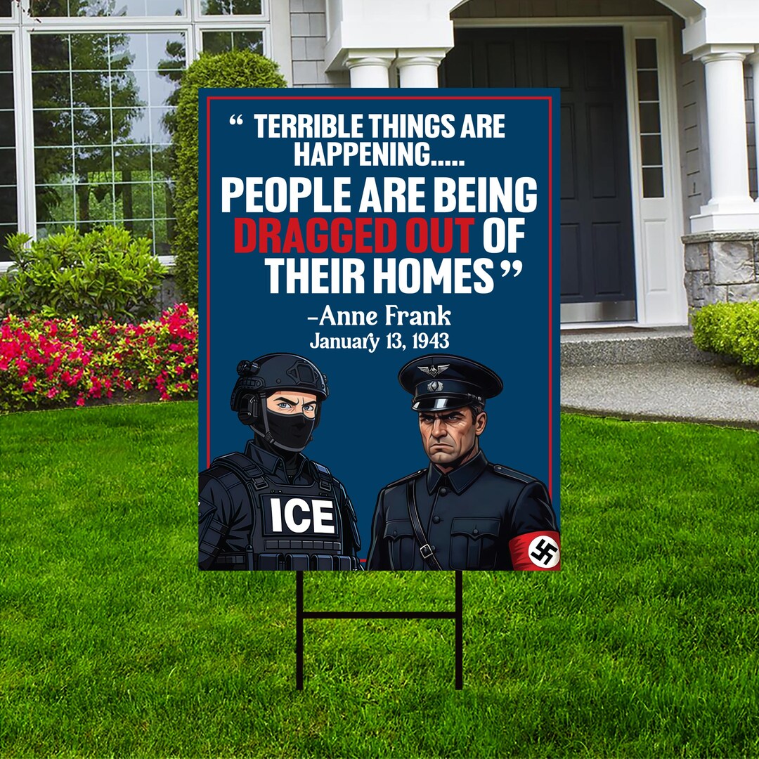 Abolish ICE Yard Sign, Keep the Immigrants, Deport the Racists Lawn ...