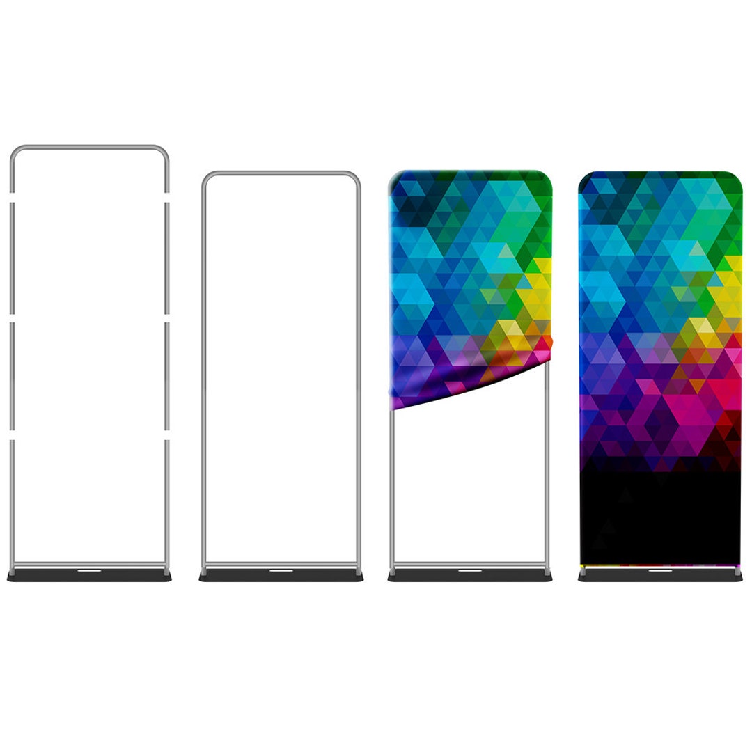 Custom Tension Fabric Banner Stand Double Sided Printing, Full Color ...