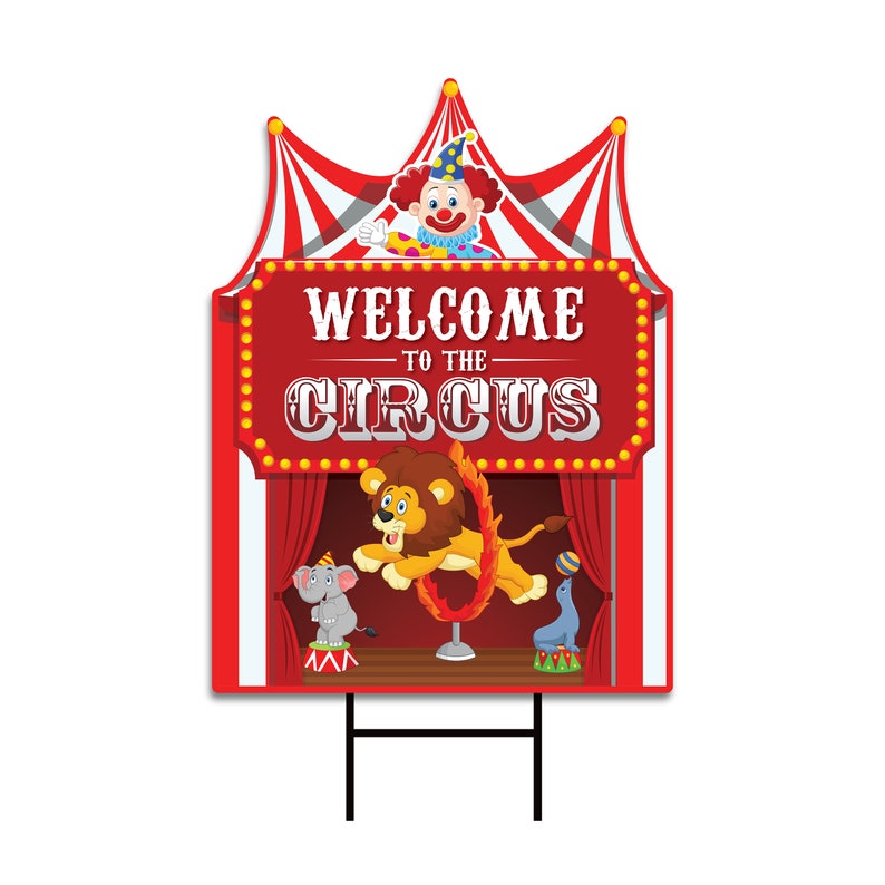 Circus Yard Sign Cutout Coroplast Carnival Themed Party - Etsy