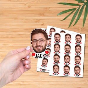 Custom Face Stickers, Personalized Waterproof Decals for Birthdays ...