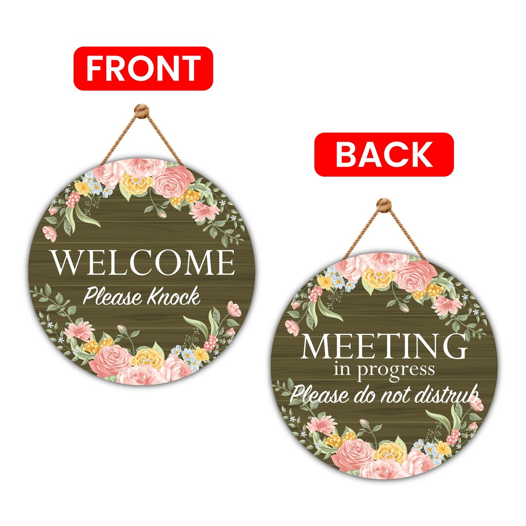 Meeting Do Not Disturb Door Sign 12 Double Sided Easy - Etsy