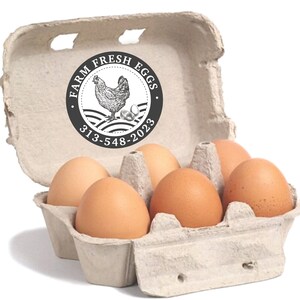 Farm Fresh Eggs Stickers, Custom Carton Labels, Egg Packaging Stickers ...