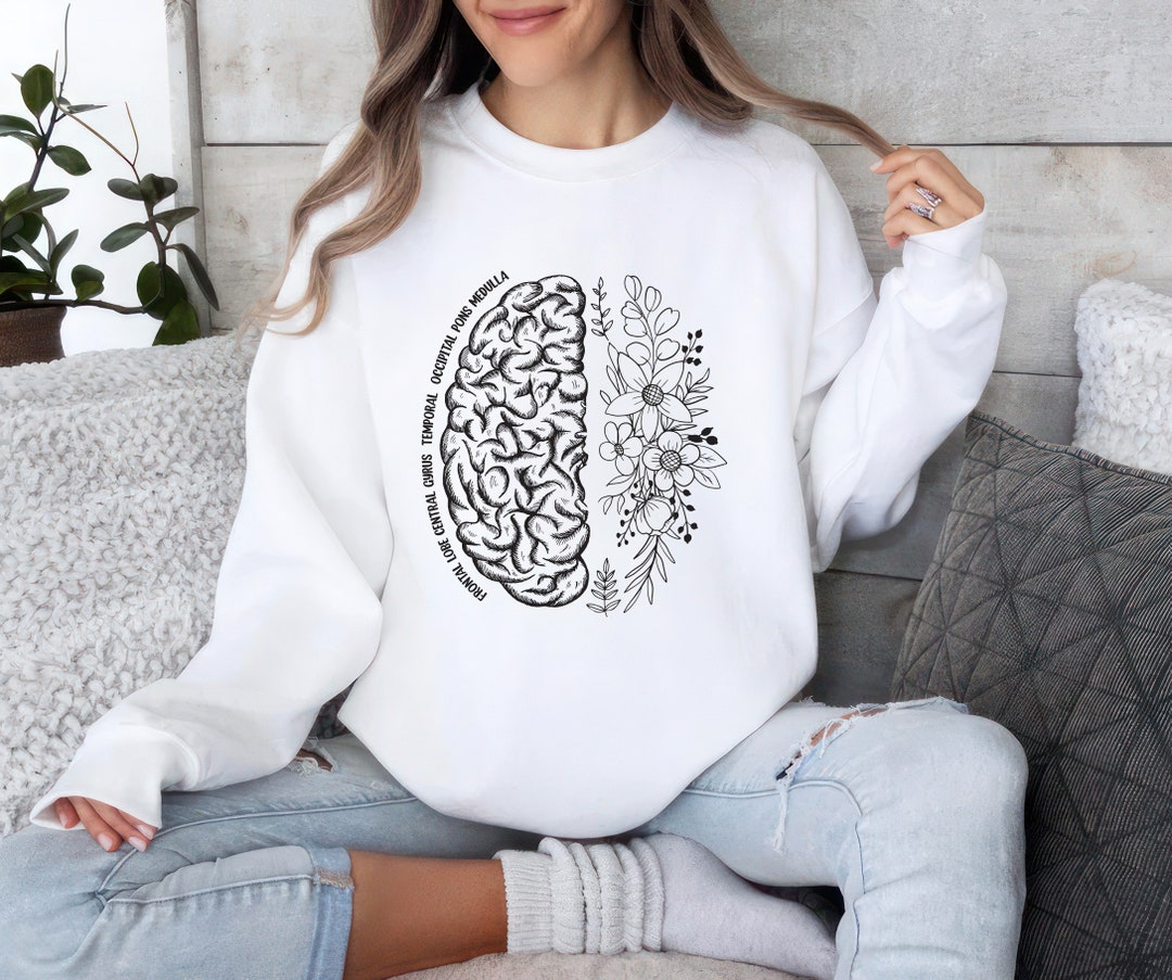 Brain Anatomy Sweatshirt, Anatomy of the Brain Sweatshirt, Anatomy ...