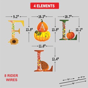 Fall Leaves Pumpkin Decorations Thanksgiving Yard Sign Cutouts, Maple ...