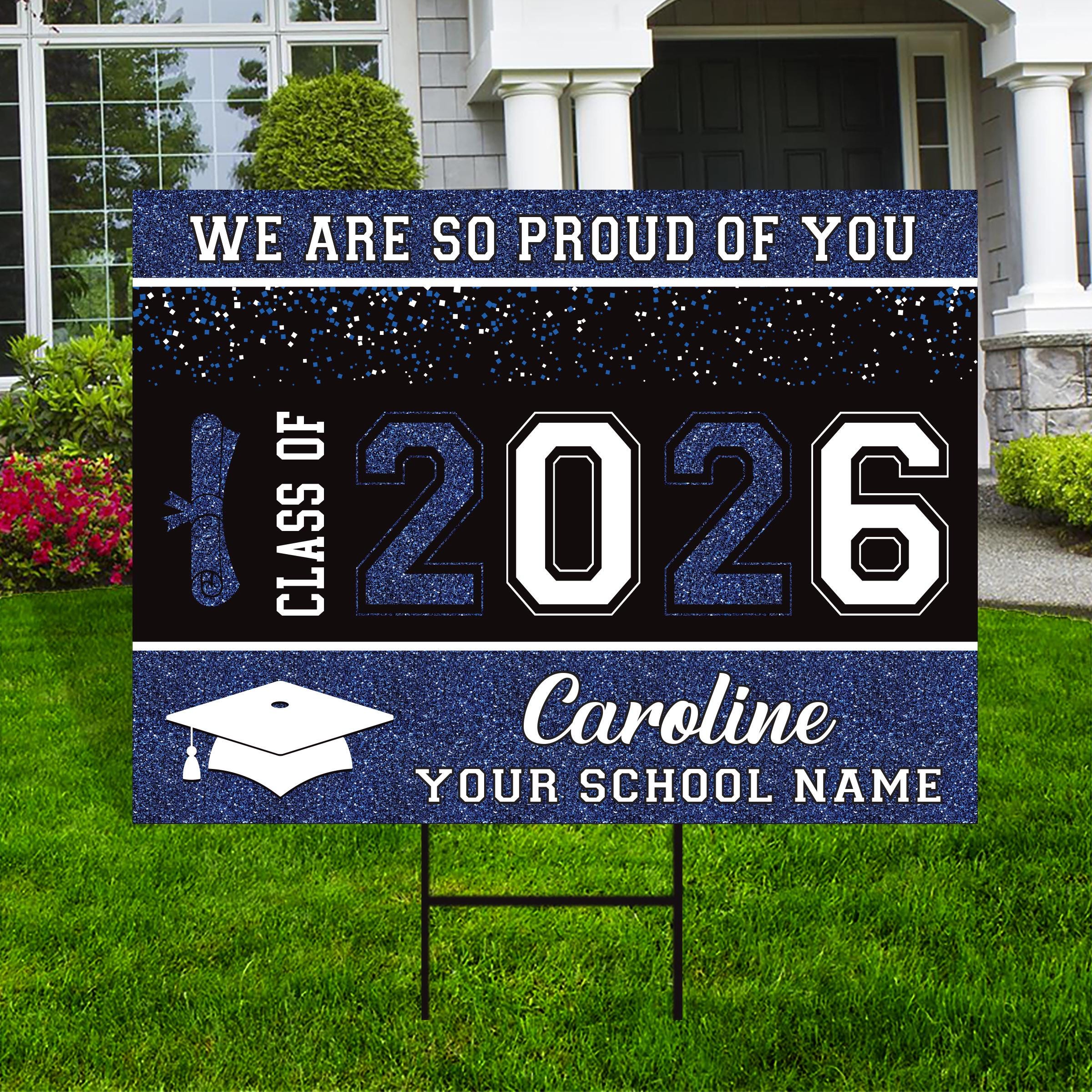 Personalized Graduation Senior Yard Sign 2026, Senior Grad Sign, Class ...