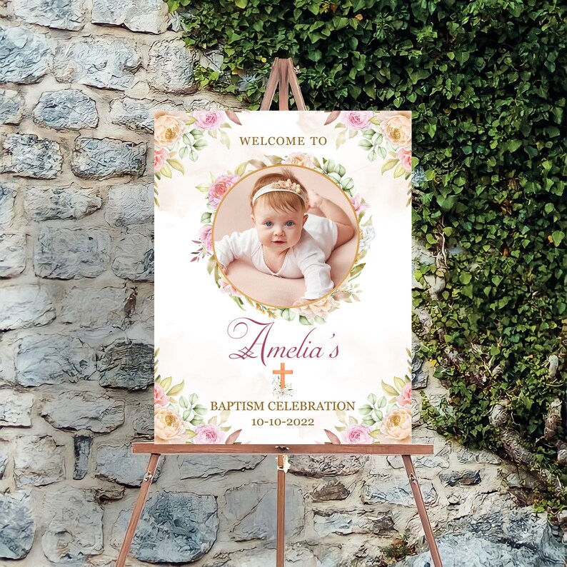 Custom Baptism Foam Board Poster Sign Christening & Religious - Etsy