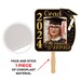 Custom Face Fans With Wooden Handle, Graduation Head, Grad Face Fans ...