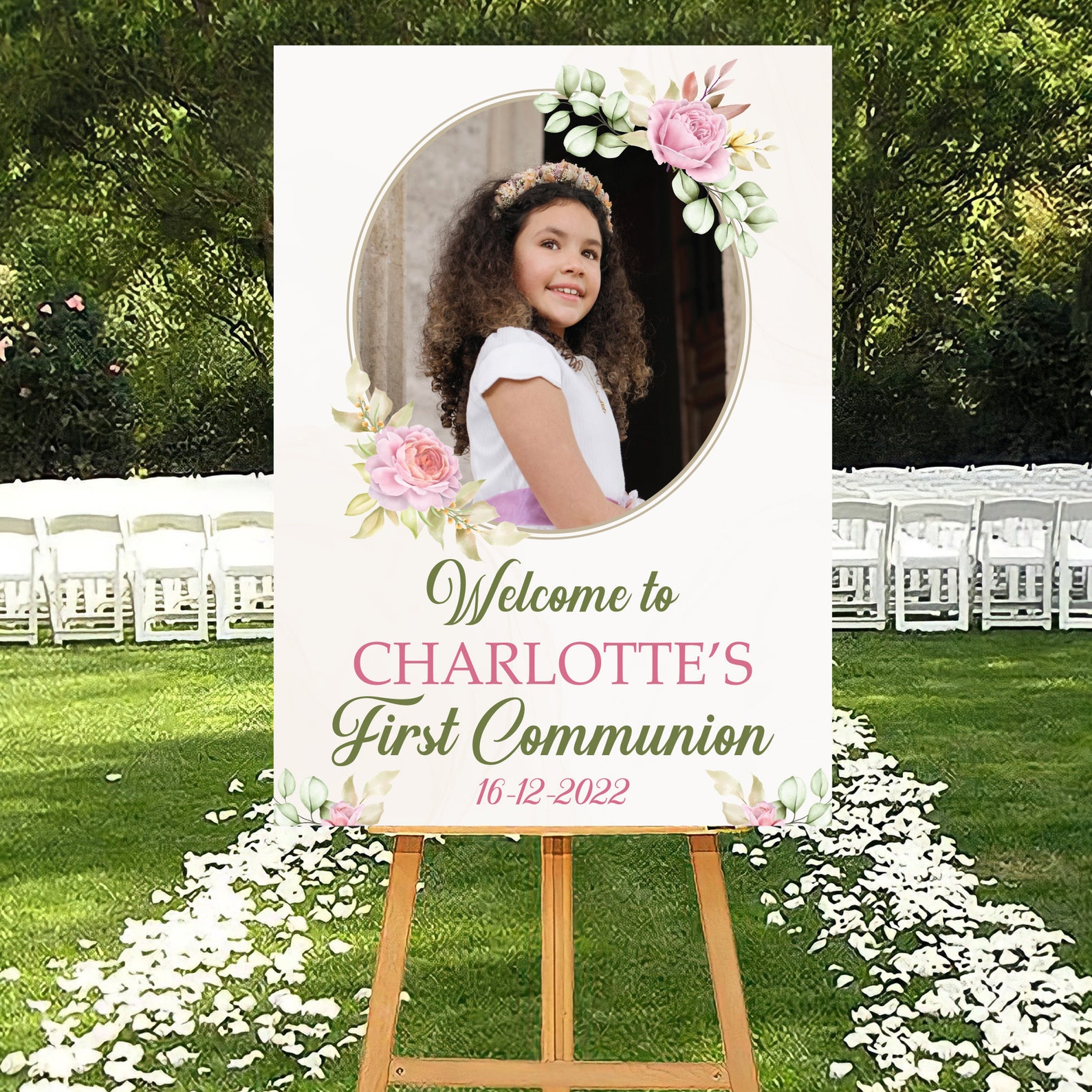 Custom First Communion Foam Board Poster Sign, My Communion Custom ...