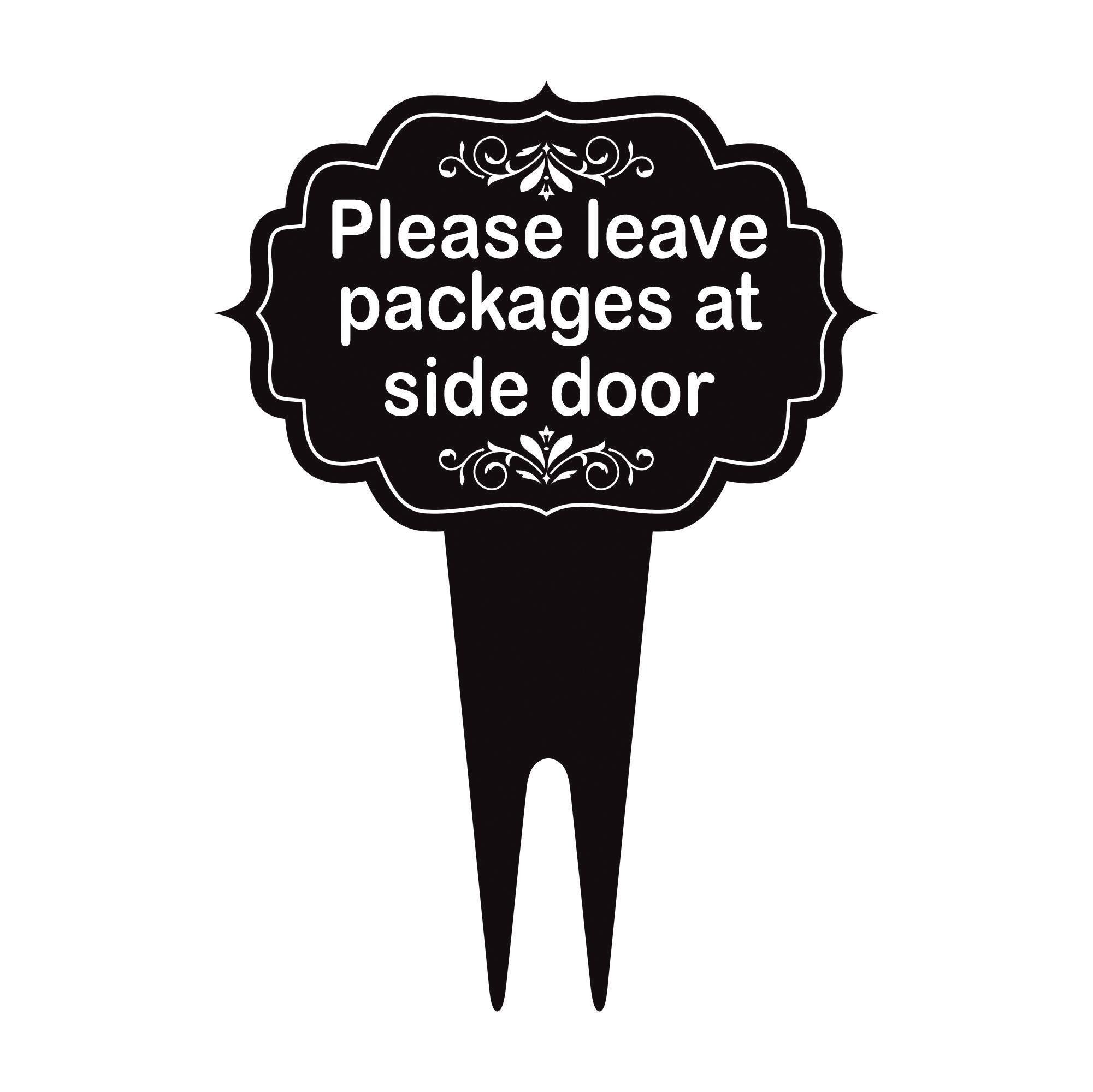 Please Leave Packages at Side Door Yard Sign 10” X 14” - Rust-free ...