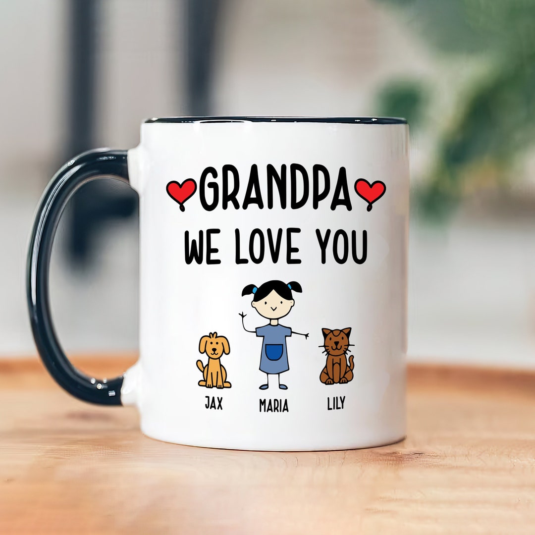 Personalized This Grandpa Belongs to Mug, Custom Grandpa Coffee Mug ...