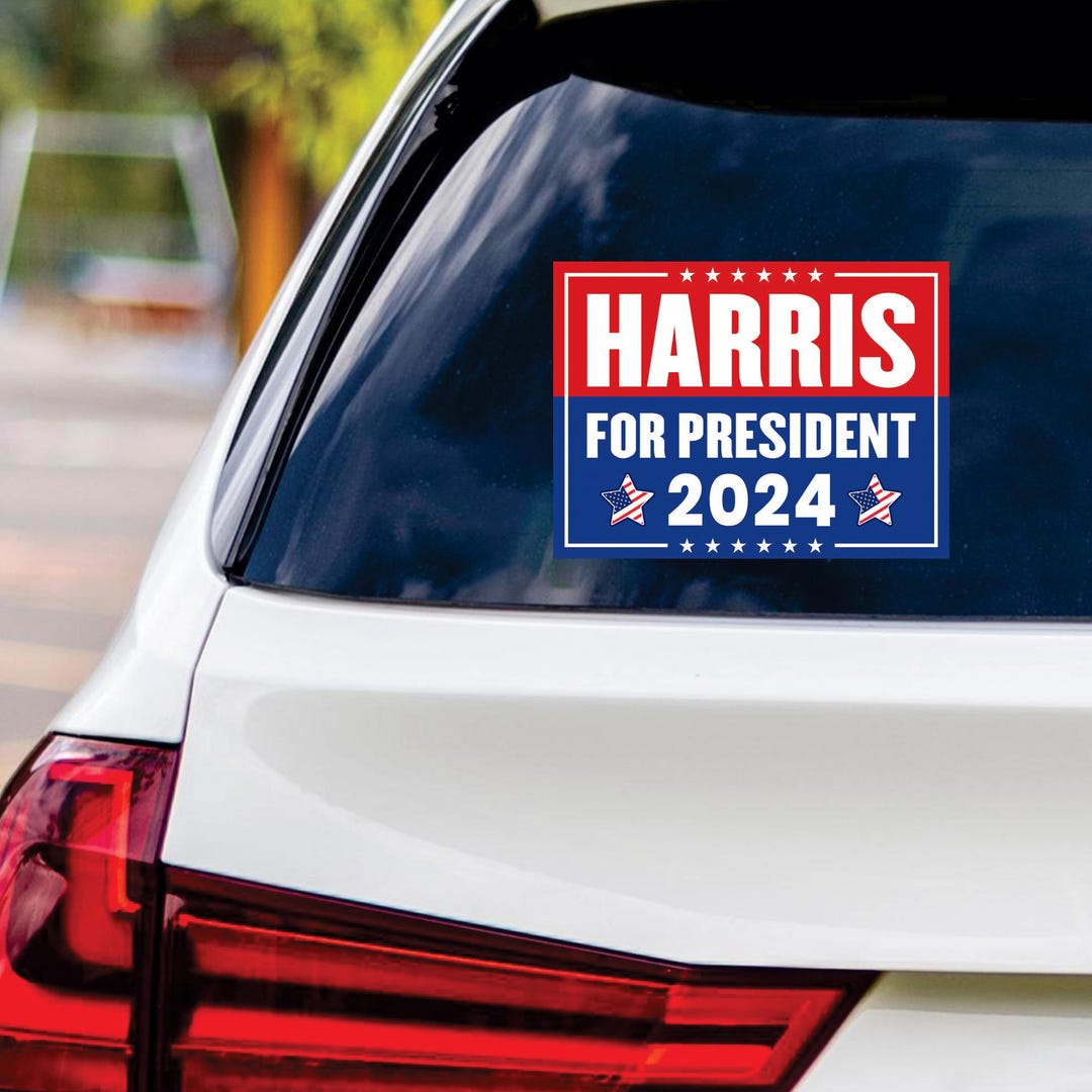 Kamala Harris 2024 Sticker Vinyl Decal, Harris for President 2024 Vinyl ...