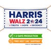 Biden Harris 2024 Yard Sign Coroplast Joe Biden for President 2024 Lawn ...