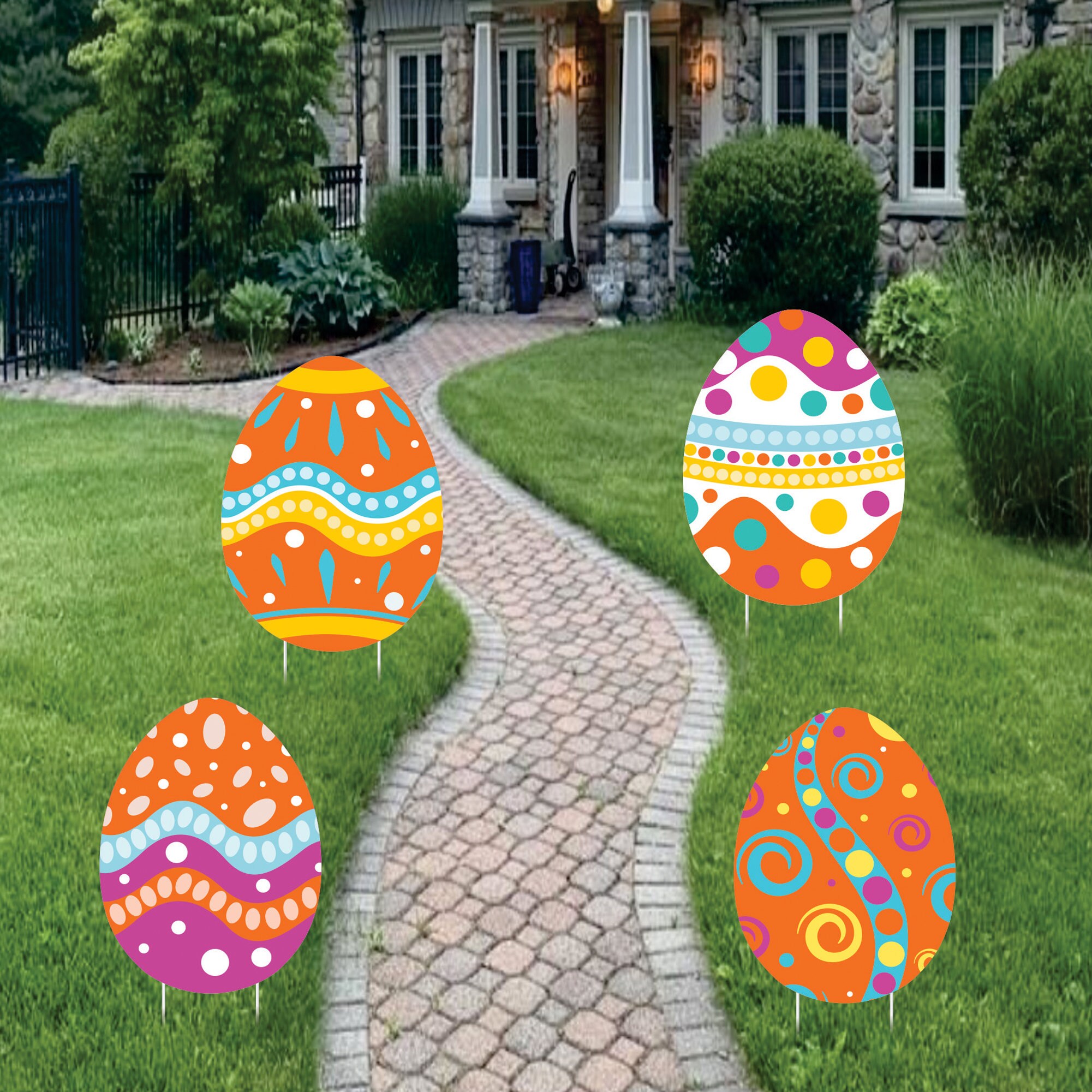 Easter Egg Yard Sign Decorations - Coroplast Easter Home Decor, Easter ...