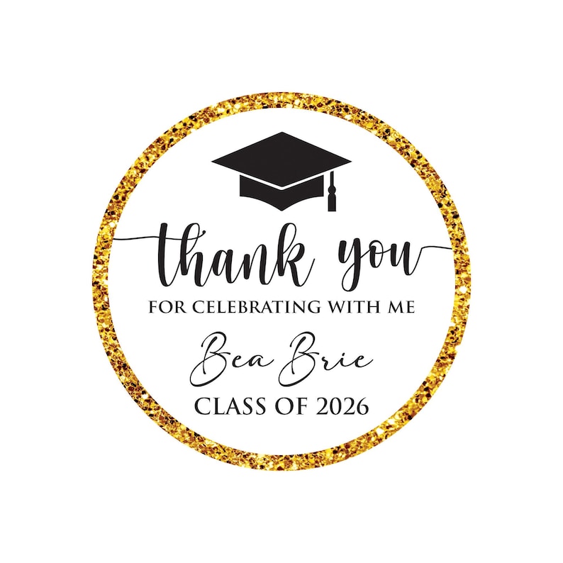 Personalized Graduation 2026 Stickers, Custom Class of 2026 Stickers ...