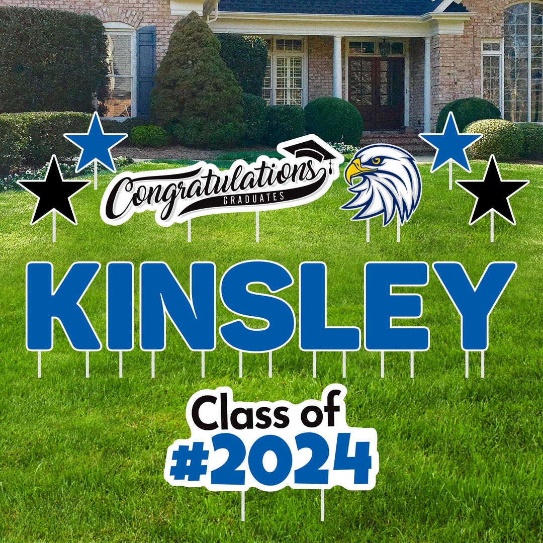 Personalized Graduation Yard Sign Letters 18, Custom Graduation Yard ...