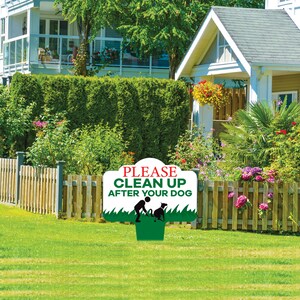 Please Clean up After Your Dog Yard Sign 10”x14” - Rust-free Aluminum ...