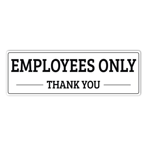 Employees Only Sign for Door or Wall 9 X 3 Easy | Etsy