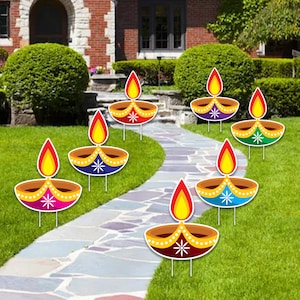 Happy Diwali Yard Sign Party Cutouts, Coroplast Indian Diwali Festival ...
