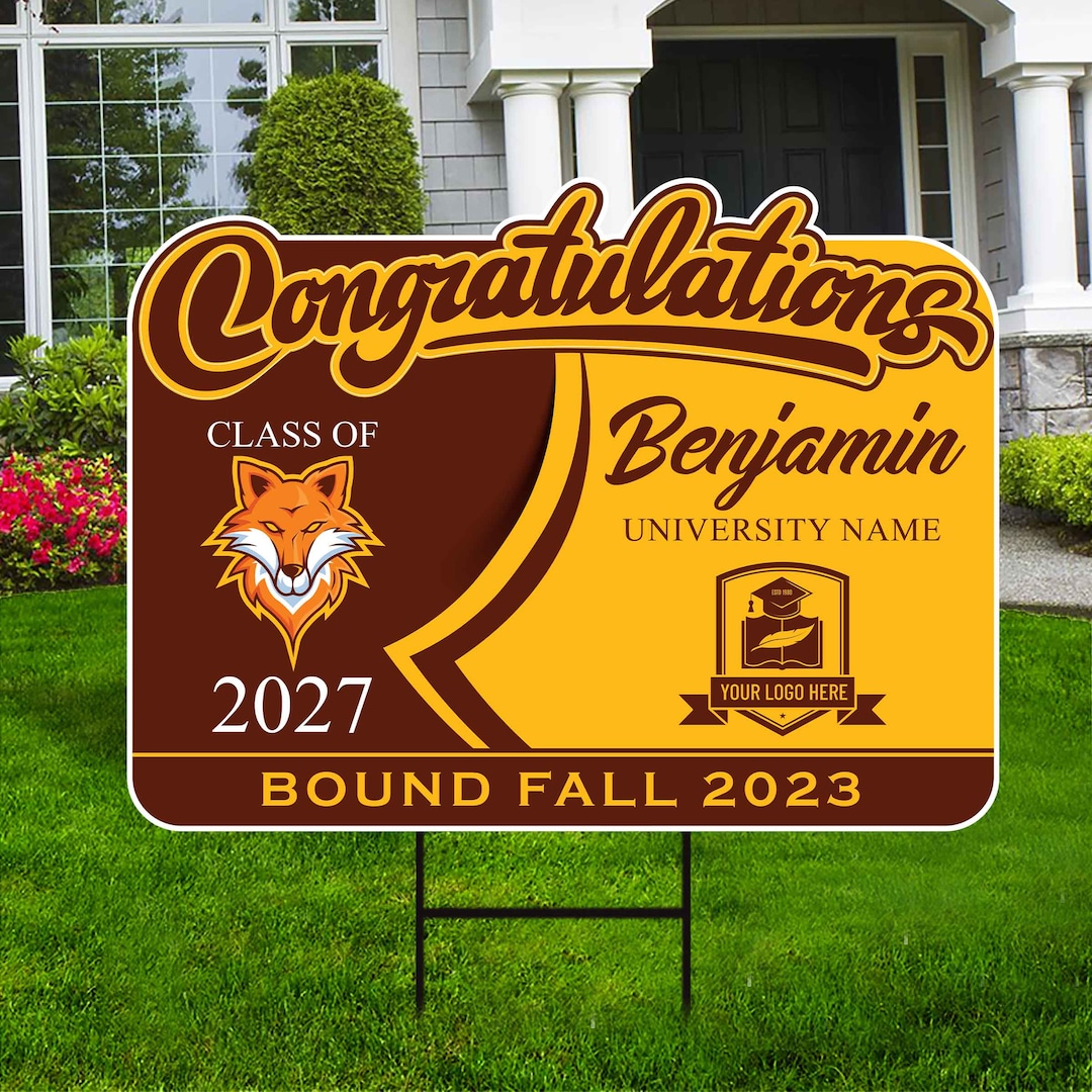 Personalized College Bound Future Yard Sign College Logo - Etsy