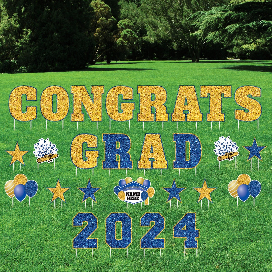 Graduation 2024 Yard Sign Letters, Congrats Graduation 2024 Lawn ...
