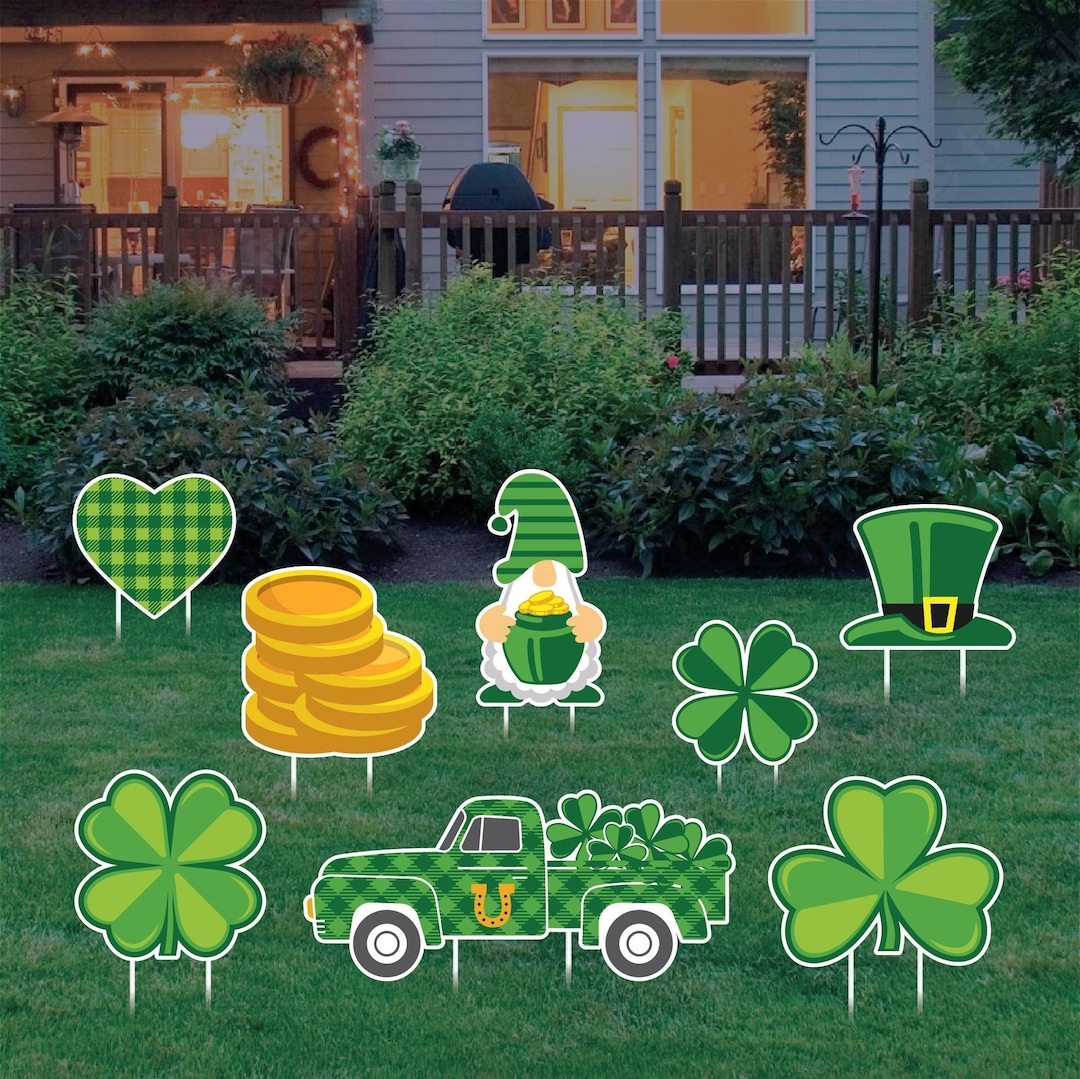 St. Patrick's Day Yard Sign Cutouts, Saint Patricks Yard Decor ...