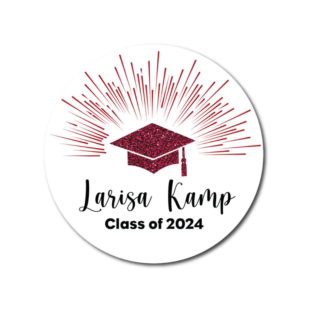 Personalized Graduation 2024 Stickers, Custom Class of 2024 Stickers ...