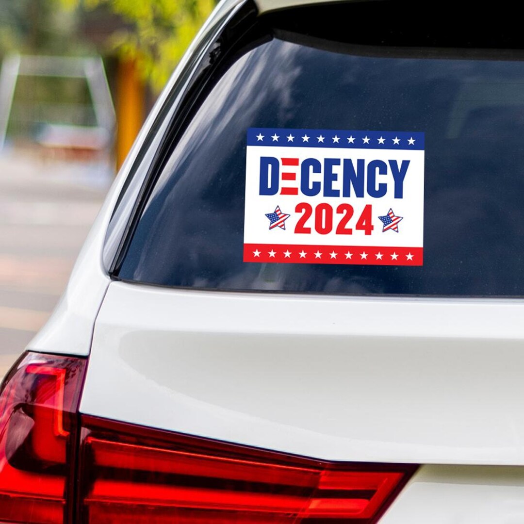 Decency Kamala Harris 2024 Vinyl Decal, Harris for President 2024 Vinyl ...