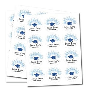 Personalized Graduation 2024 Stickers, Custom Class of 2024 Stickers ...