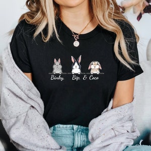 Custom Name Rabbit T-shirt, Bunny Mom Rabbit Shirt Personalized, Rabbit ...