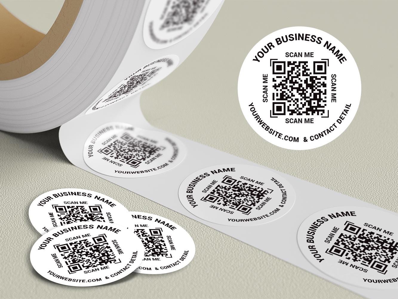 Labels on Roll, Premium Gloss Waterproof Labels, Bulk Custom Sticker ...