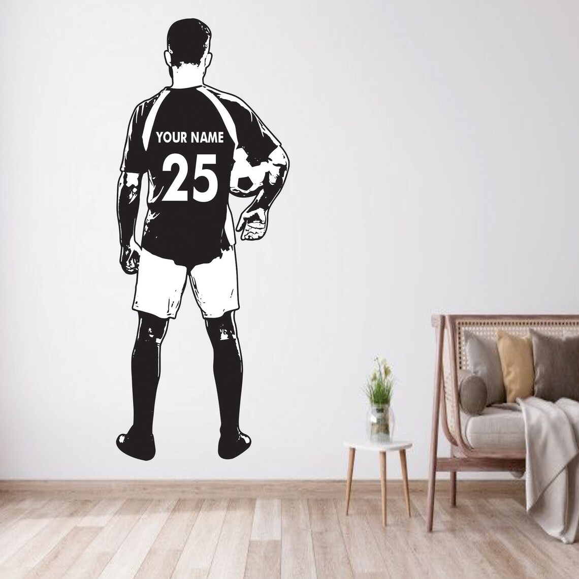 Personalized Soccer Name Wall Decal Custom Name Football - Etsy