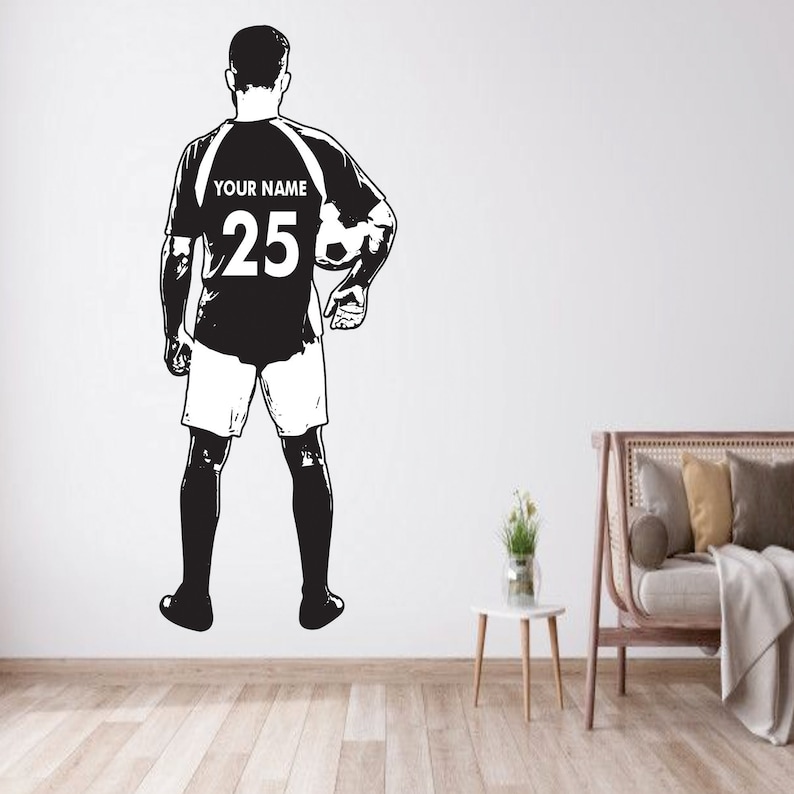 Personalized Soccer Name Wall Decal Custom Name Football - Etsy