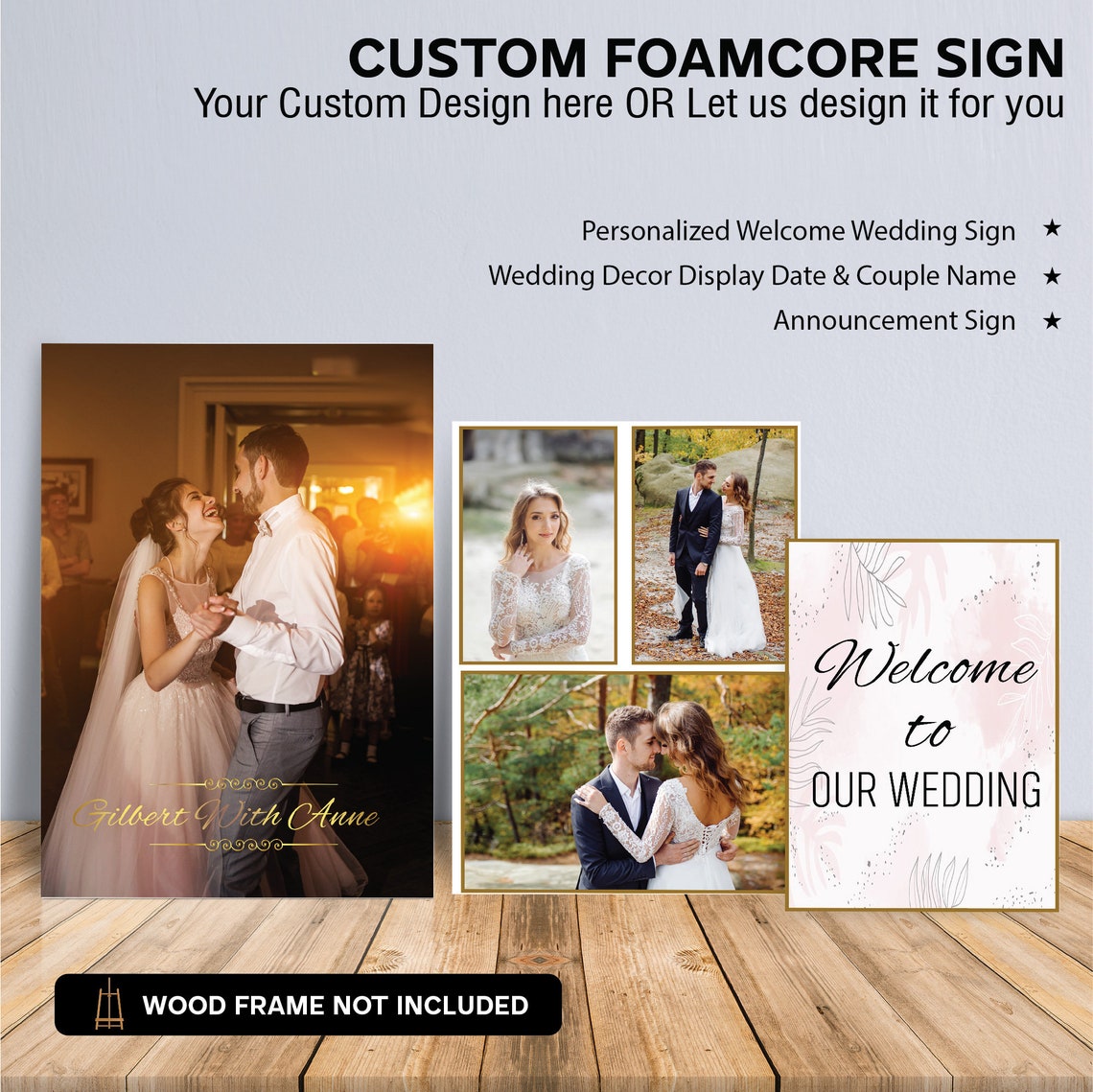 Custom Wedding Foam Board Poster Sign Wedding & Event Custom - Etsy