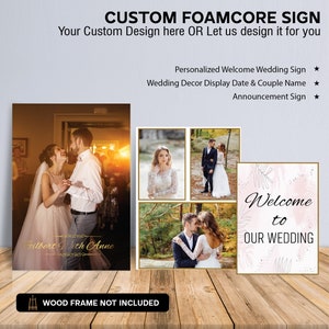 Custom Wedding Foam Board Poster Sign, Wedding & Event Custom Printing ...