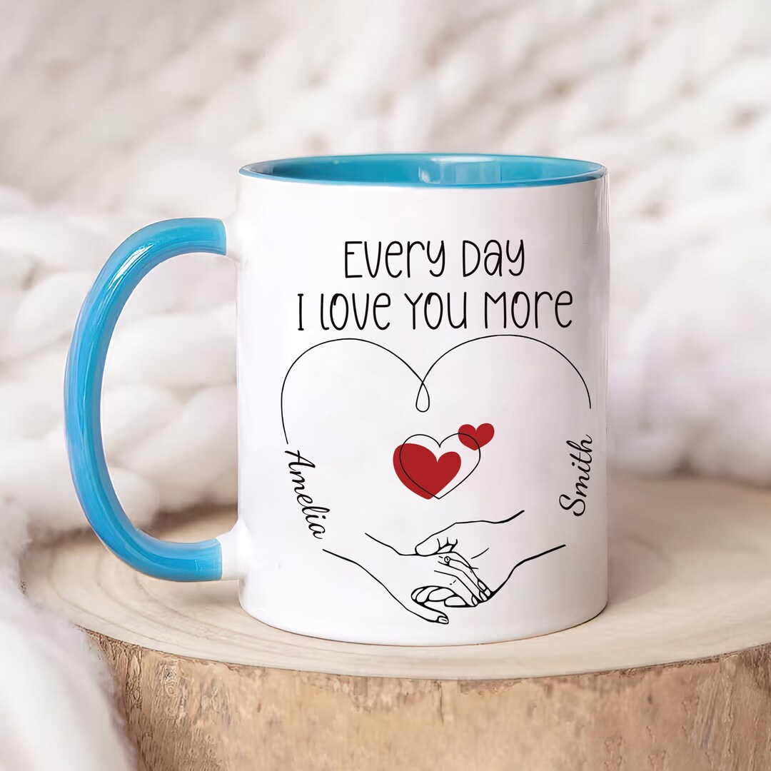 Personalized Valentines Day Mug Custom Name Coffee Mug, Valentines Day ...