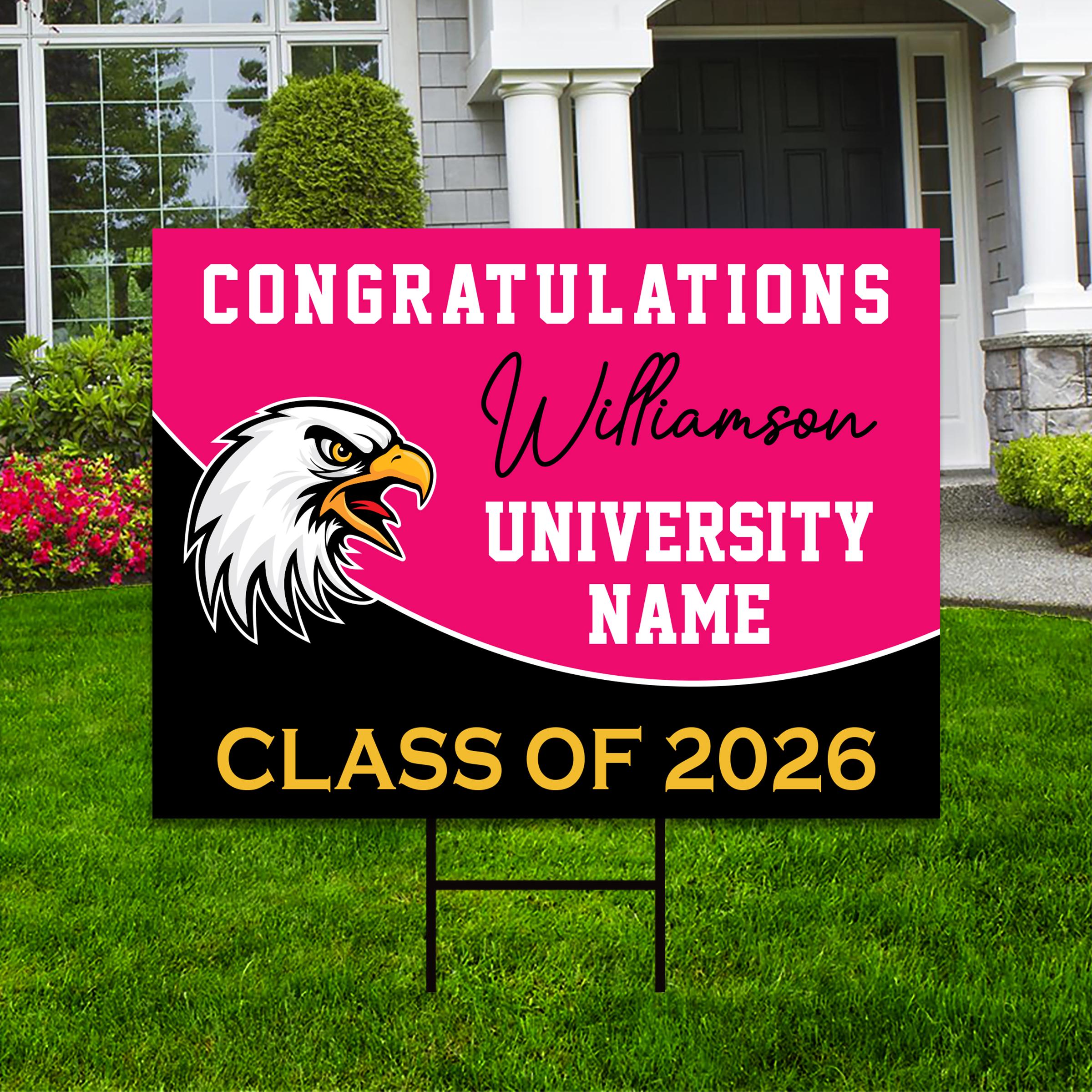 Personalized Graduation College Yard Sign 2026, College Bound Sign ...