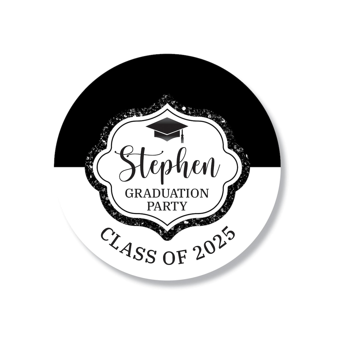 Personalized Graduation 2025 Stickers, Custom Class of 2025 Stickers ...