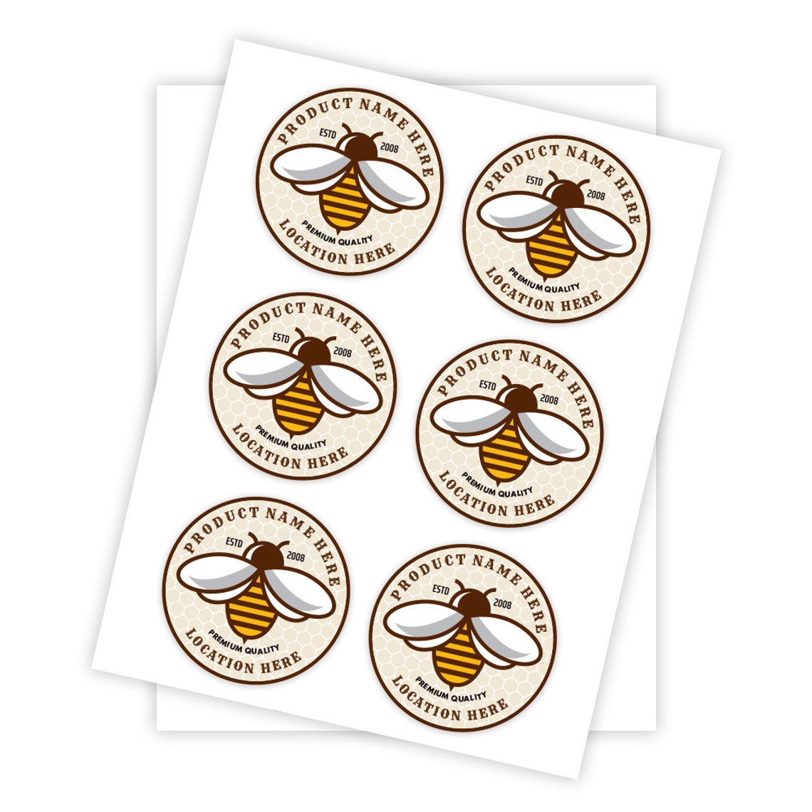 Personalized Honey Stickers, Custom Honey Product Stickers, Business ...