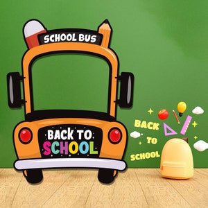 Personalized Selfie Frame, School Bus Photo Selfie Frame, Back to ...