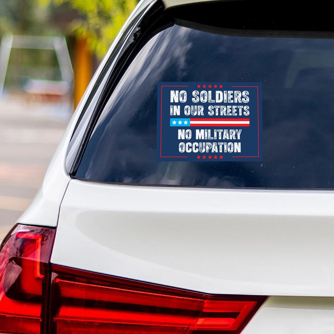 No Kings Protest Vinyl Sticker, Democracy Not Oligarchy, No Soldiers in ...
