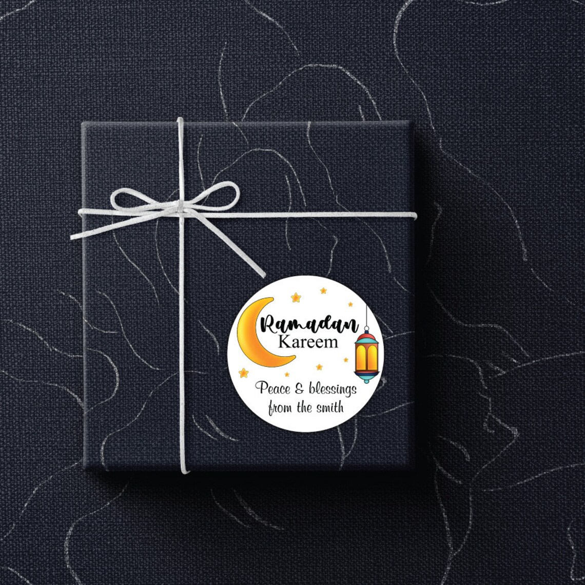 Personalized Ramadan Mubarak Stickers, Custom Ramadan Kareem Stickers ...
