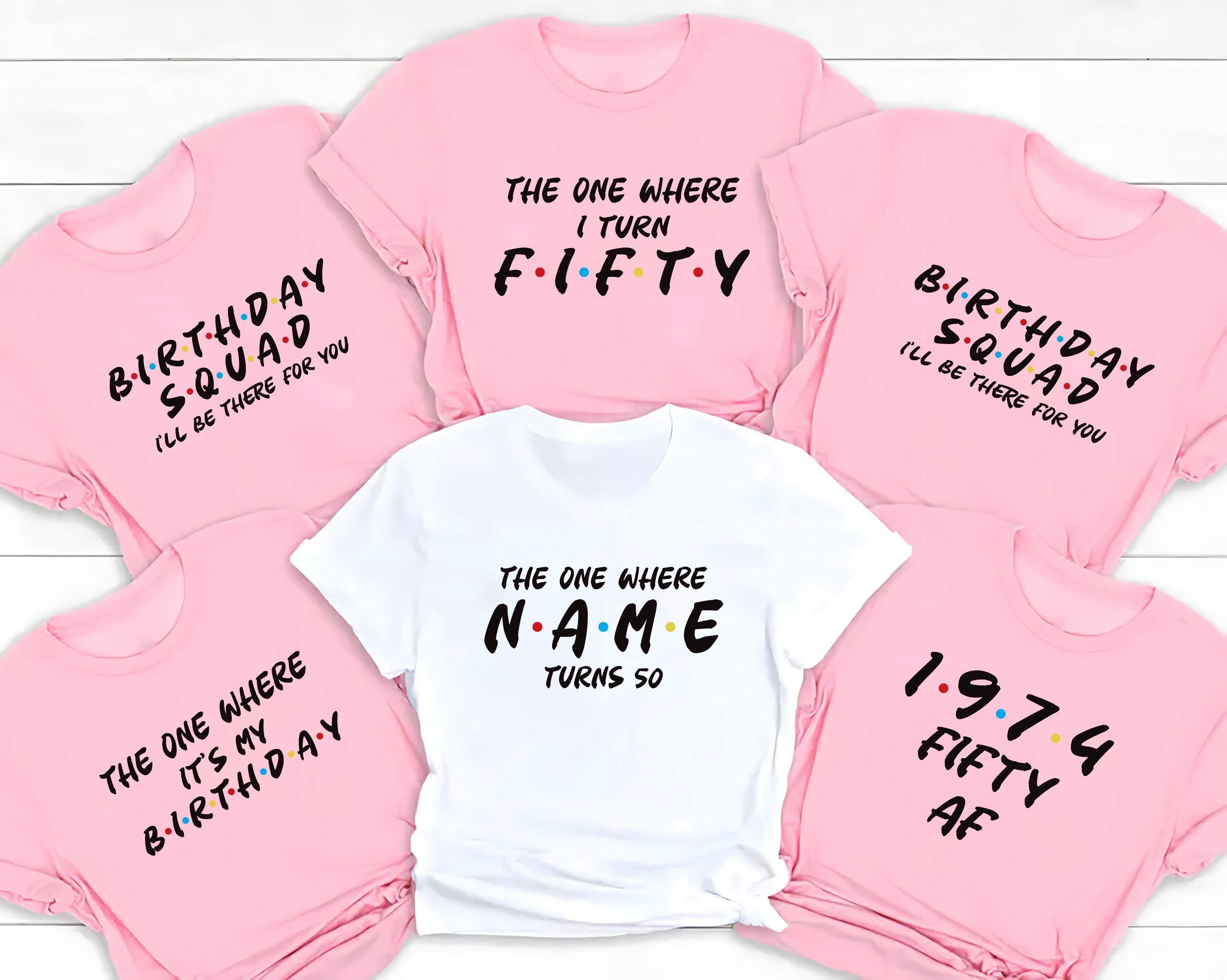 The One Where Turns 50 Shirt, Custom 50th Birthday Crew Sweatshirt ...