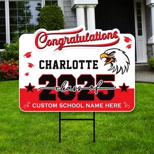 Personalized Graduation Senior Yard Sign 2025, Senior Grad Sign, Class ...